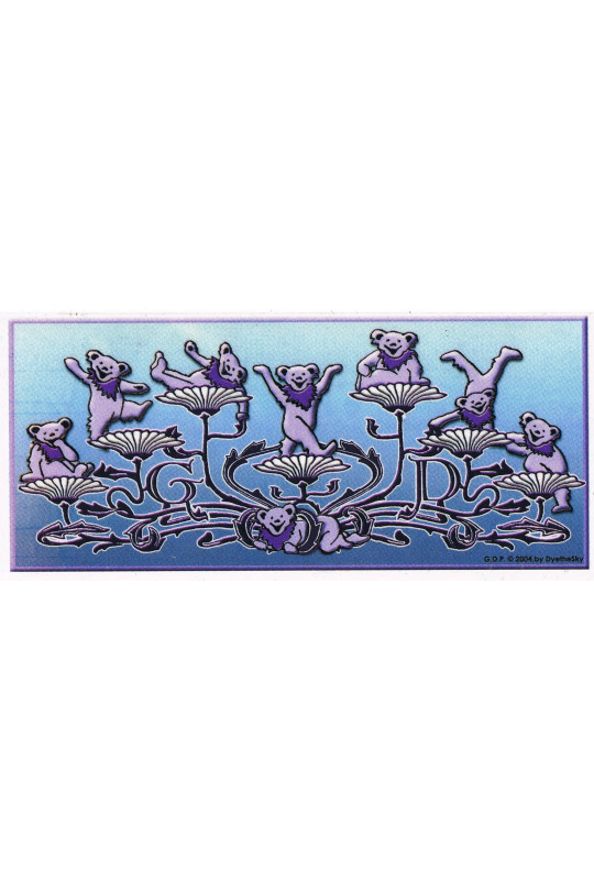 Grateful Dead Bear Flower Sticker