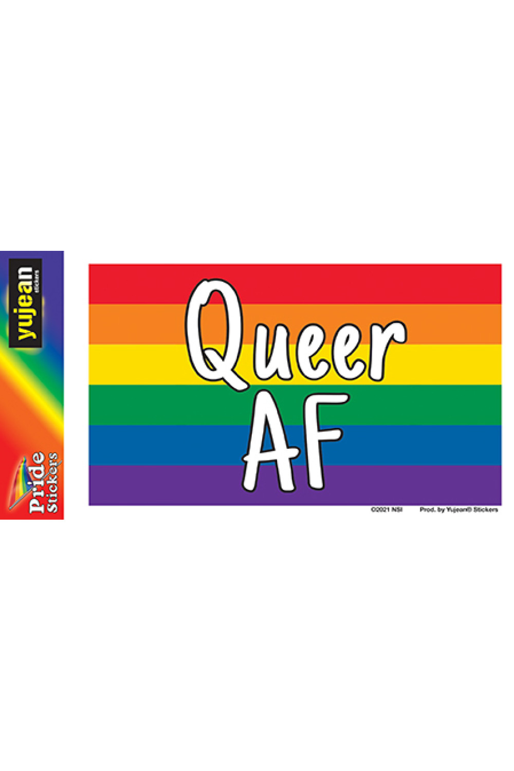 Queer AF Rainbow Sticker