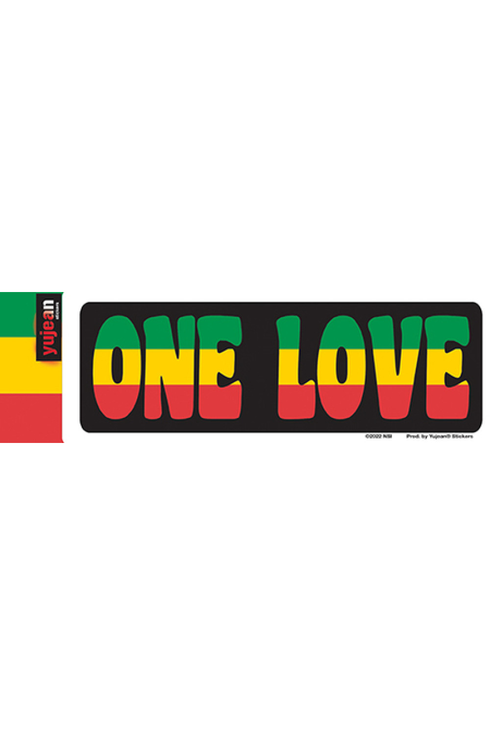 One Love Rasta Sticker | Accessory